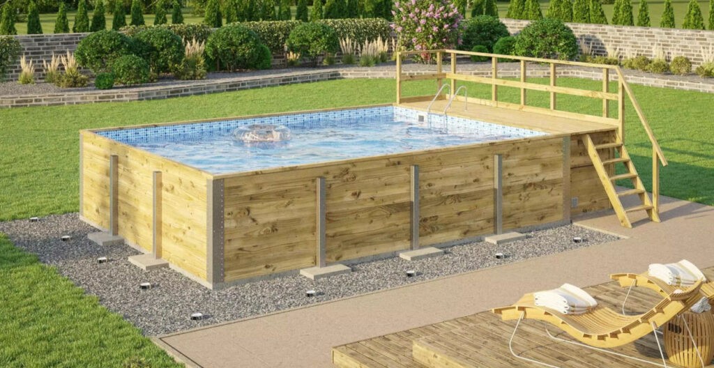 A természetes kialakítású fából készült kültéri medence | SZMSZ (Szabad ...